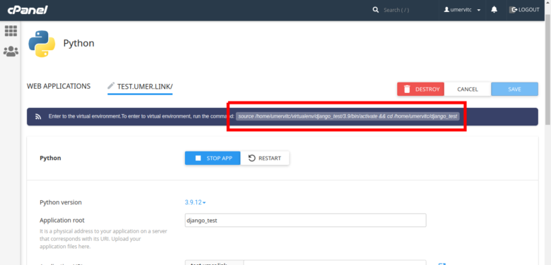 Deploy Django app on Shared Hosting using CPanel - Umer Softwares Blog